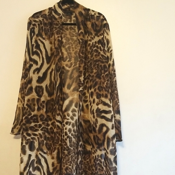 Ashley Stewart | Other | New Ashley Stewart Leopard Duster Kimono Swim ...